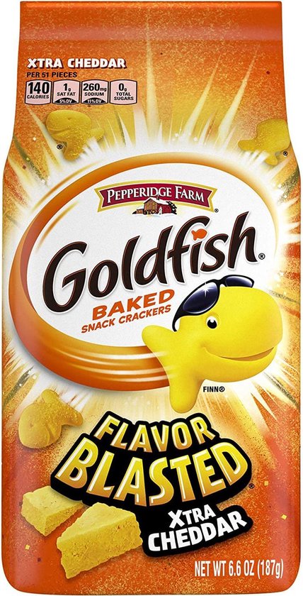 Goldfish Flavor Blasted Xtra Cheddar Crackers 6 x 187 gram | bol