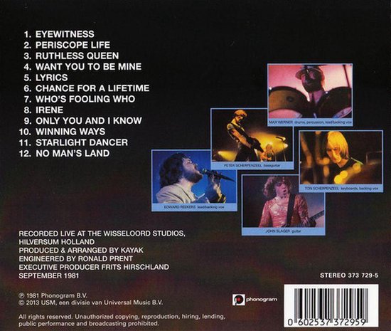 Eyewitness, 1-CD KAYAK - EYEWITNESS | CD (album) | Muziek | bol