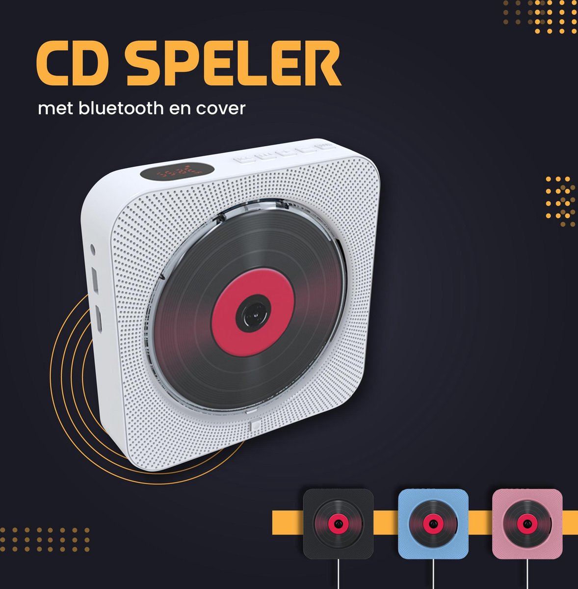 Draagbare Cd Speler met Bluetooth die je aan de wand kan monteren ...