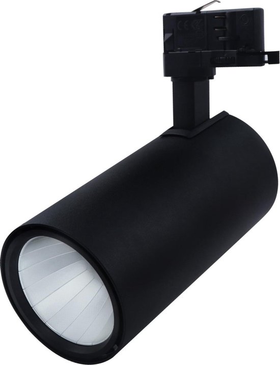 LED tracklight/railspot voor 3-fase railverlichting 30w 4000lm zwart ...