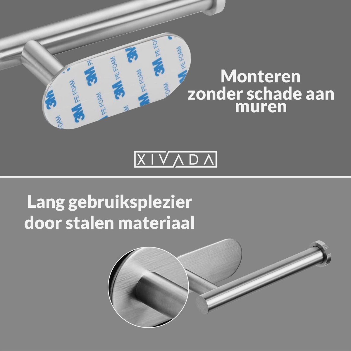 bol.com | Toiletrolhouder zonder boren - Zilver - RVS WC Rolhouder ...