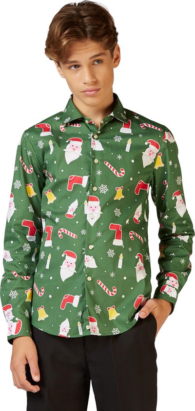 OppoSuits Santaboss - Tieners Kerst Overhemd - Kerst Outfit Jongens ...