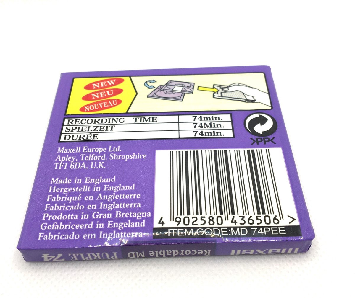 Maxell MiniDisc 74min Colour Purple / Sealed Blanco. | bol.com