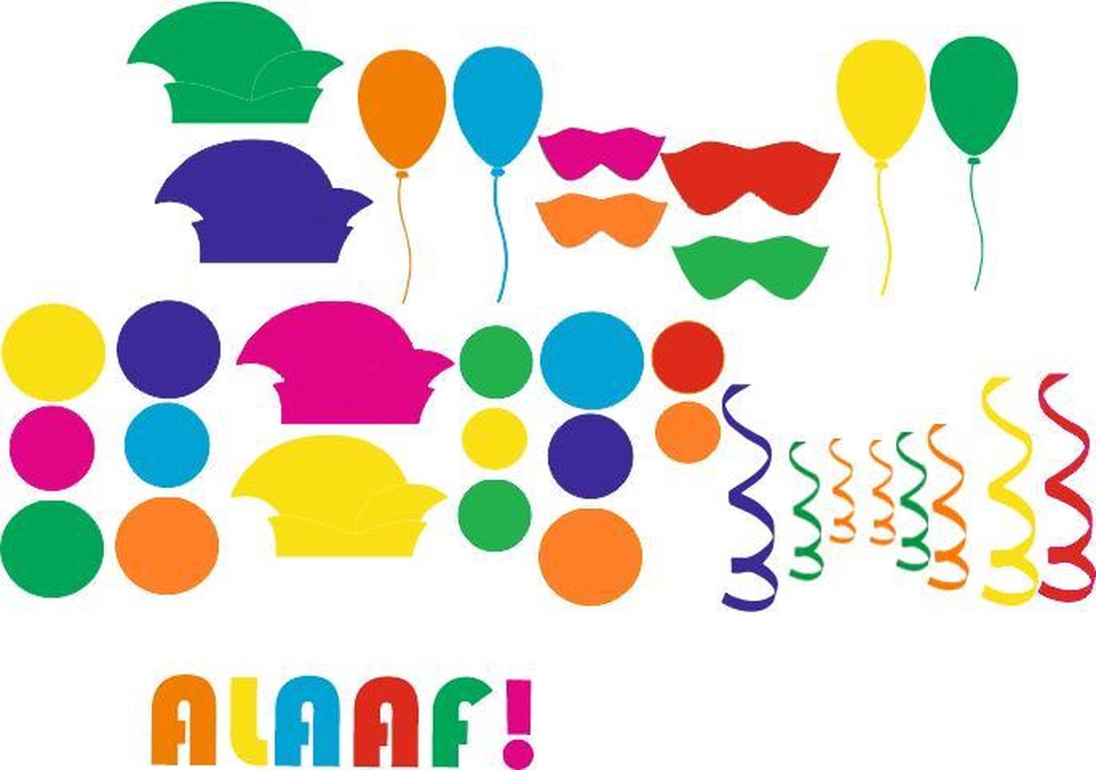 Raamsticker Carnaval diverse kleuren - Carnaval - Raamsticker ...