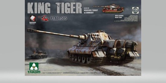Maquette en plastique Zimmerit Takom 2047 King Tiger Pz.Abt.505 - Sd ...