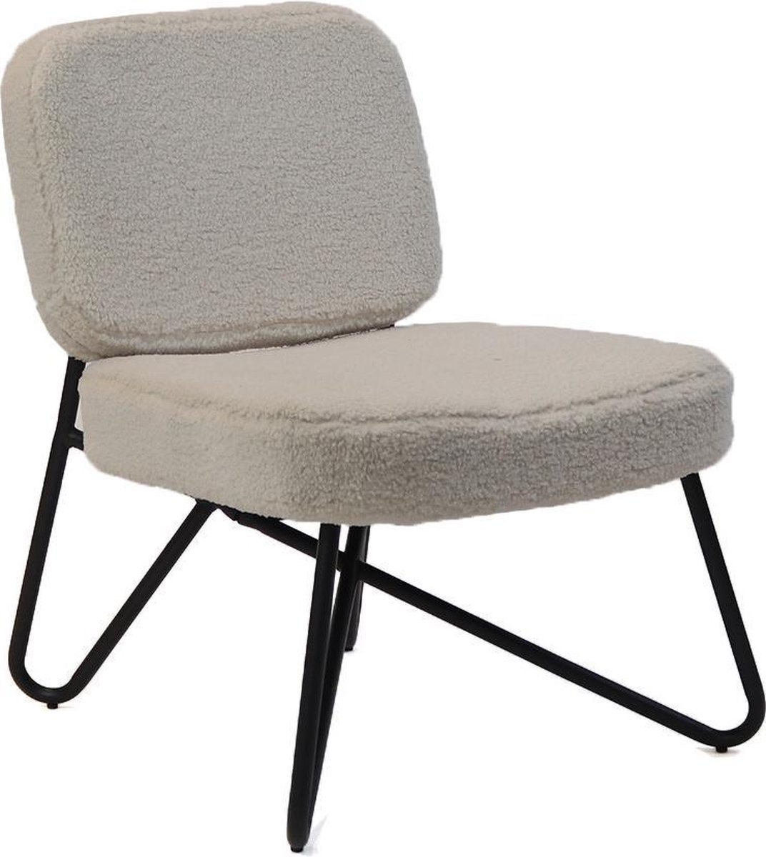 Bronx71® Teddy fauteuil Julia wit - Zetel 1 persoons - Relaxstoel ...