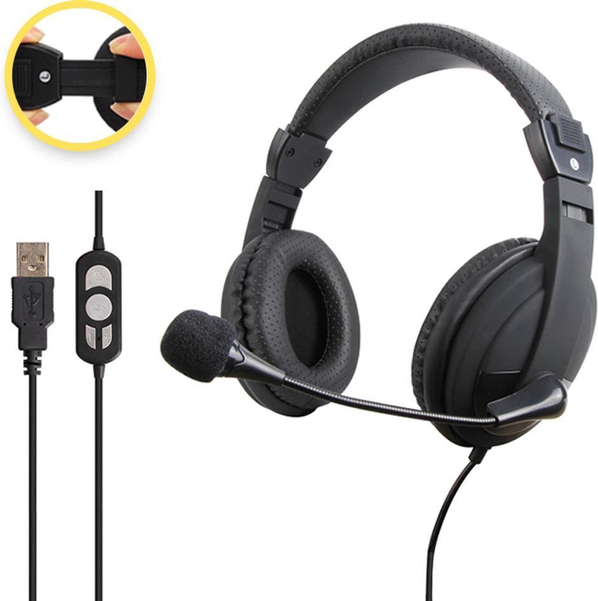Ciforce® Headset met Microfoon voor Laptop & Pc - Headset/Microfoon ...