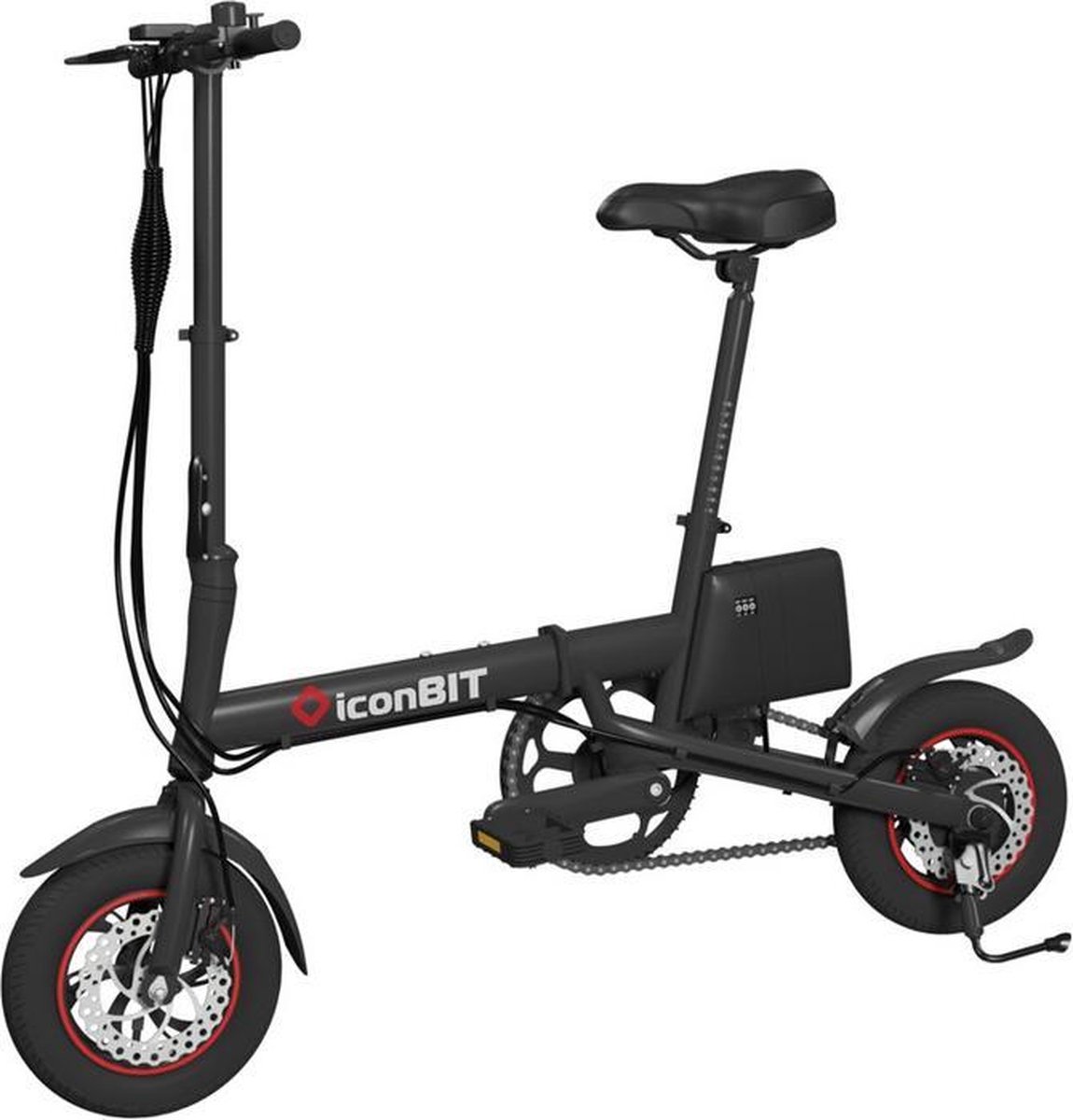 IconBIT E-Bike K7 - Elektrische Vouwfiets - Zwart - 12 Inch Alu-Wielen ...