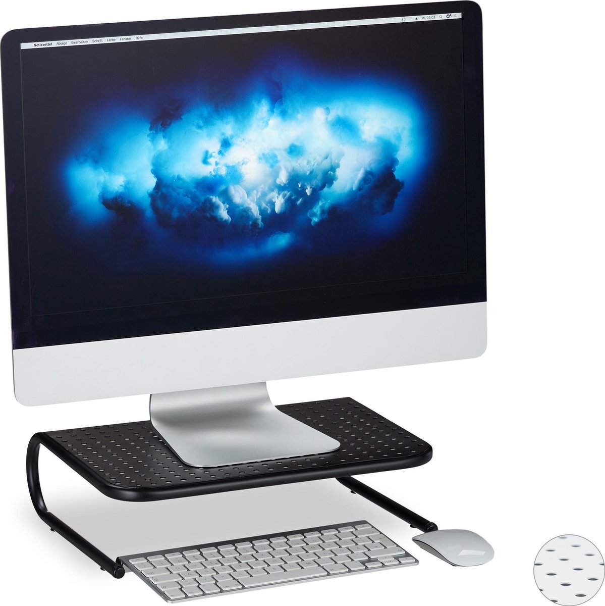 relaxdays monitor verhoger - beeldscherm standaard - monitorstandaard ...