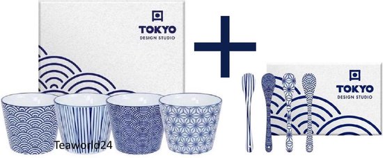 Tokyo Design Studio Package Deal - Nippon Blue Koffiekopjes 180 ml 4 ...
