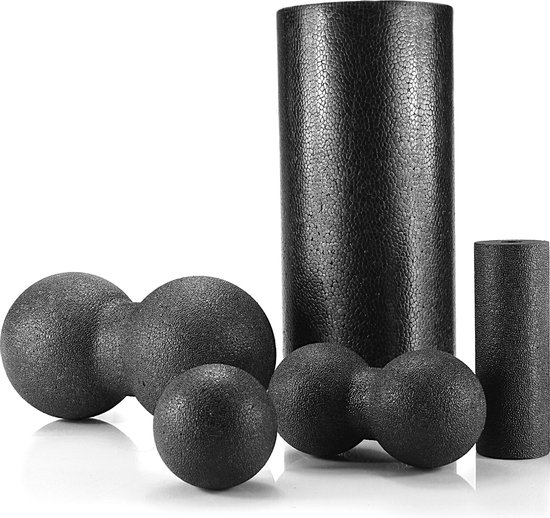5-Delige Foam Roller Set - Massage roller - Massage Ball - Yoga roller ...
