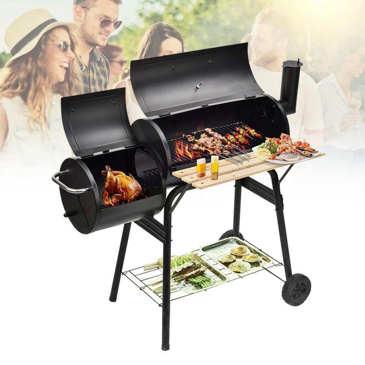 Barbecue - BBQ - Oven - 2 in 1 barbecue - Rookoven - Hoge kwaliteit ...