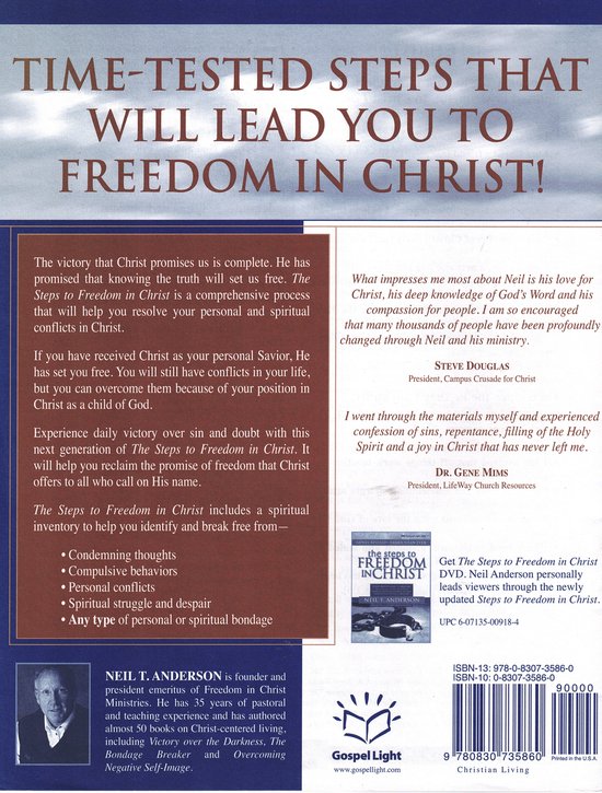 The Steps to Freedom in Christ | 9780830735860 | Neil T. Anderson ...