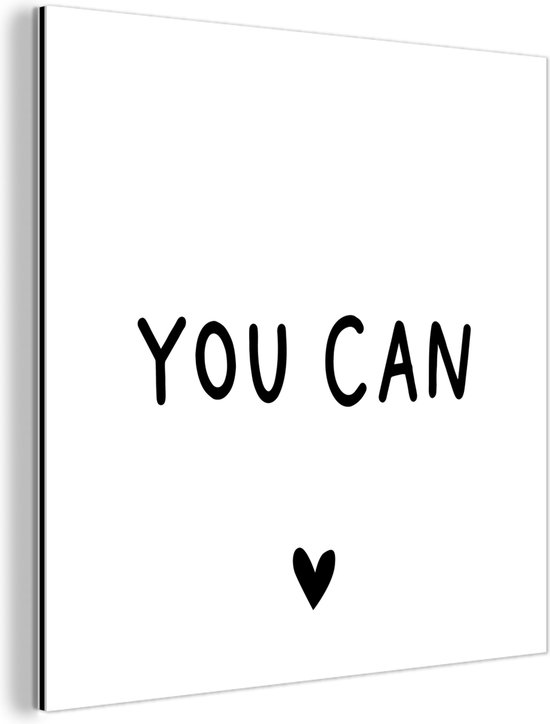 Wanddecoratie Metaal - Aluminium Schilderij Industrieel - Engelse quote ...