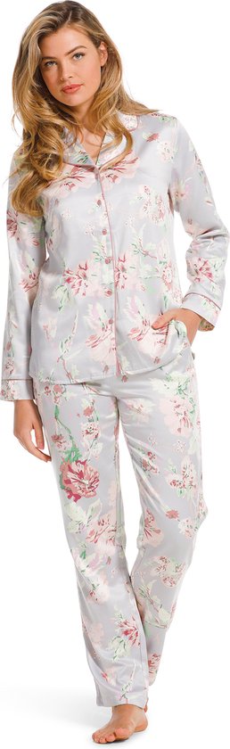 Pastunette dames Pyjama Satijn - Pastel flower - 50 | bol.com
