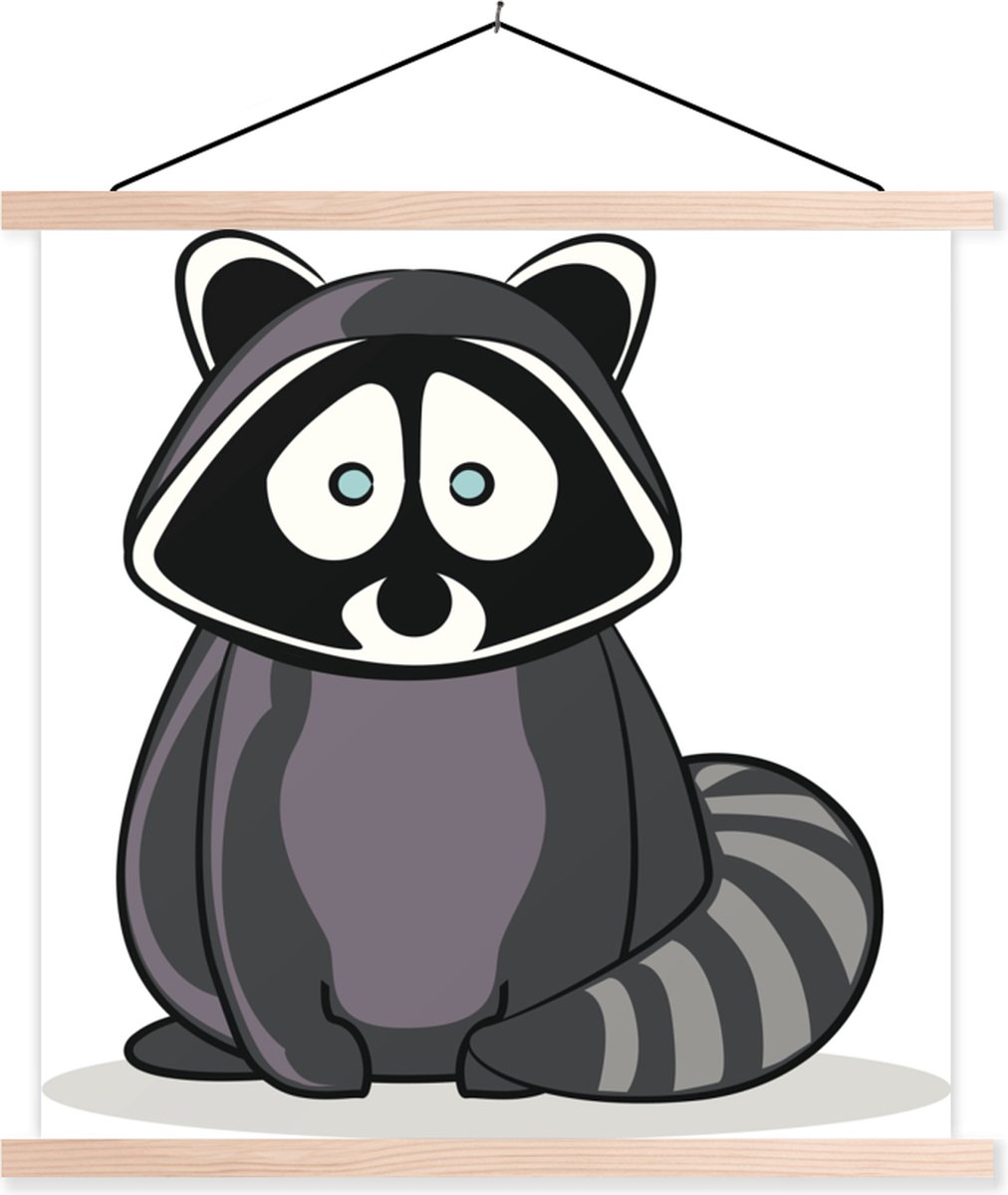 Illustration de dessin animé d'une affiche d'école de raton laveur à ...