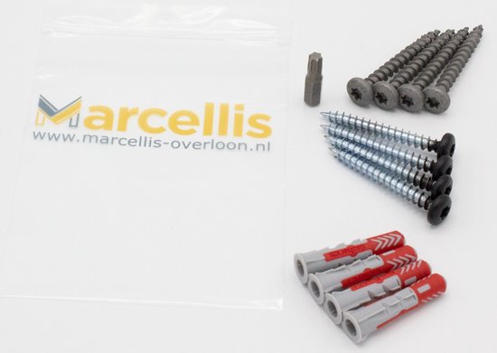 Marcellis - Industriële plankdrager - Voor plank 15cm - mat zwart ...