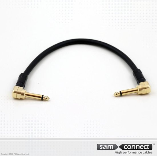 Haakse vergulde instrument patchkabel, 30 cm | Signaalkabel | sam ...
