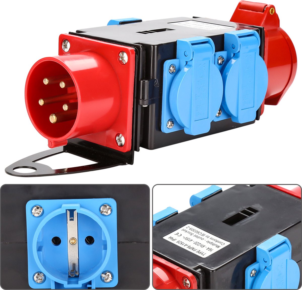 Stroomverdeler verdeler site stroomverdeler 16 A CEE 400V +3 x 230V ...