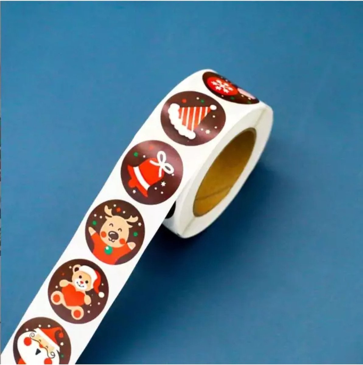 Kerststickers op rol - Bruin - 500 stuks !! - Stickers Kerstmis ...