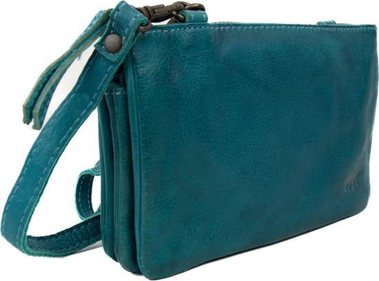 Bear Design Umi 2 Leren Schoudertas / Clutch - Aqua | bol