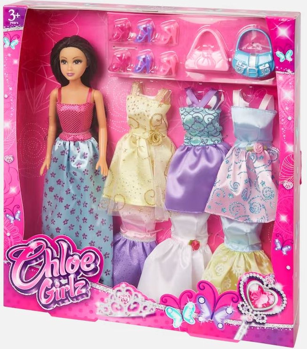 Chloe Girlz modepop - 16-delig - Barbiepop 29cm | bol.com