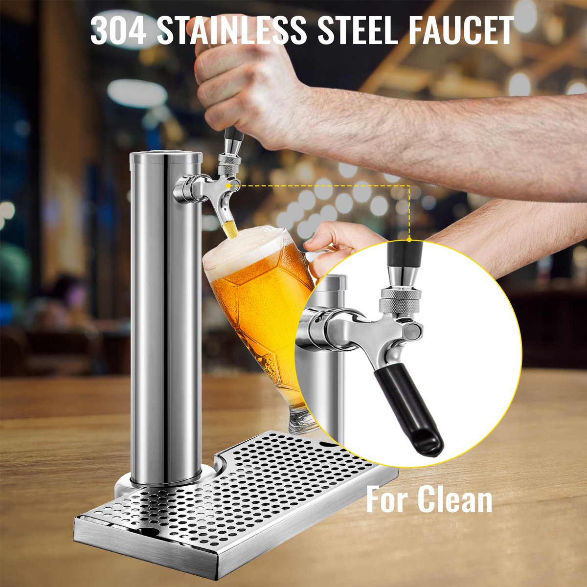 Drankdispenser-Homebrew Bier Toren Eenrichtingskraan Rvs Single Tap ...