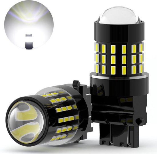 T20 7443 W21/5W LED Autolampen / Canbus / Kleur 6000K / Wit licht / Duplo LED /... | bol.com
