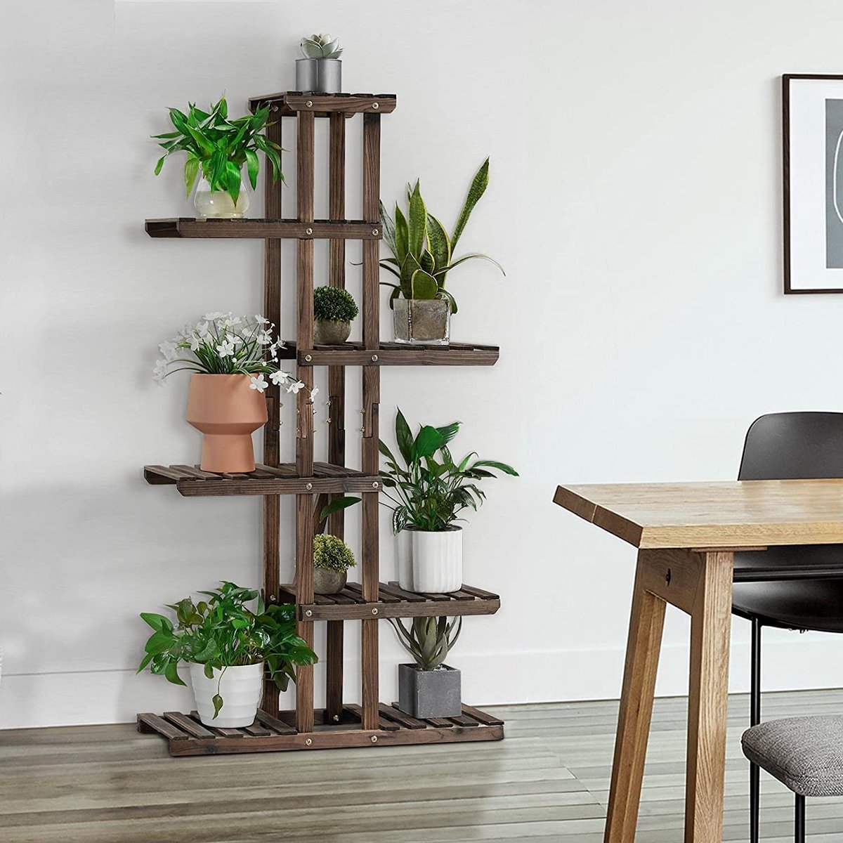 Furnibellaa - Escalier pour plantes à 6 niveaux, porte-fleurs étroit ...