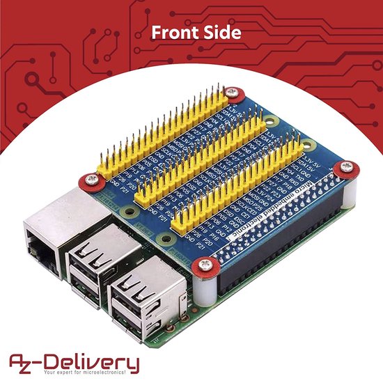 AZDelivery GPIO Extension Board For Raspberry Pi 3, Pi 2, Pi Model B ...