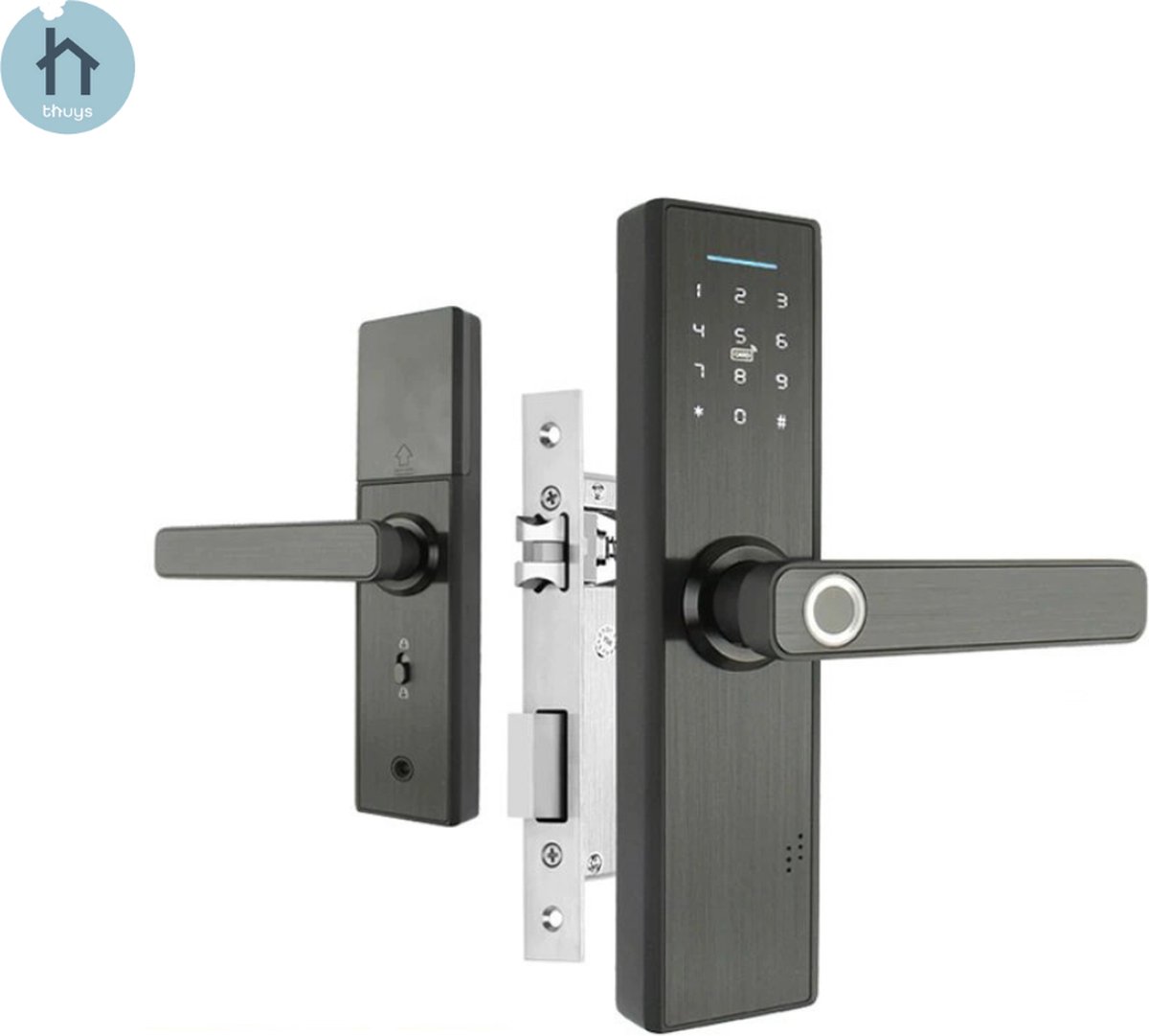 Slim Deurslot - Slimme Deurklink Vingerafdruk - Tuya - Smart Deurslot ...