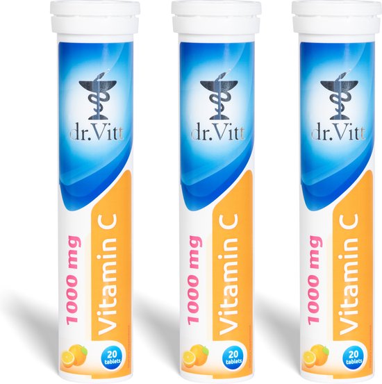 Dr Vitt Vitamine C Bruistablet Sinaasappelsmaak 3x20 Capsules | bol.com