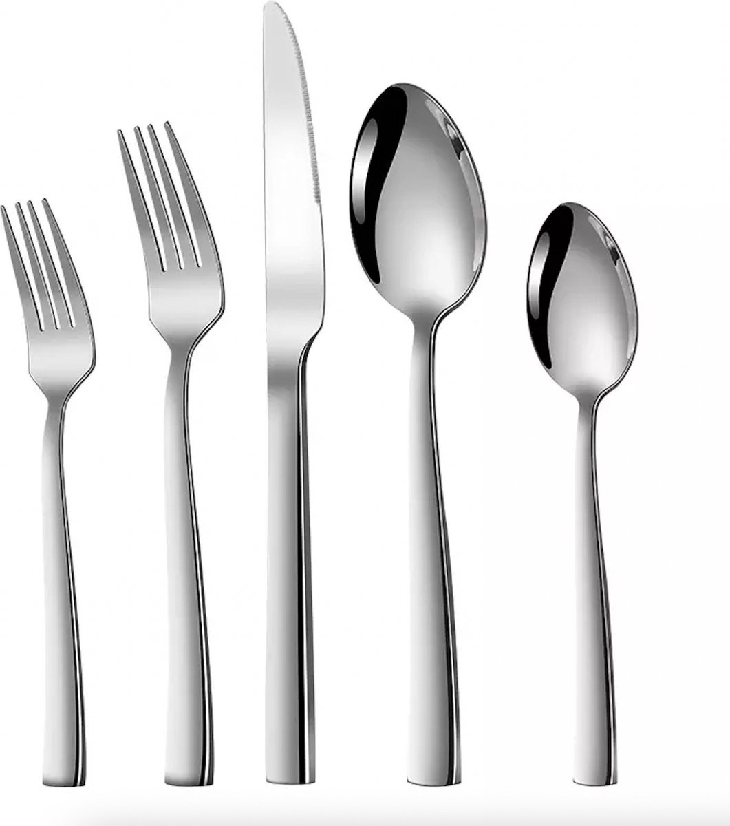 Luxe Bestekset - Hoge Kwaliteit Bestek - RVS Bestek Set - Zilver Bestek ...