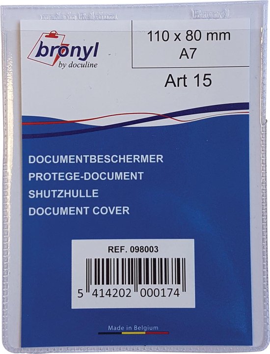Bronyl U-mapje uit transparante PVC van 180 micron, ft A7 20 stuks ...