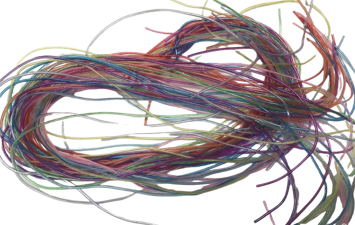 Scoubidou draden touwtjes 400 stuks van 80 cm glitter draad | bol.com