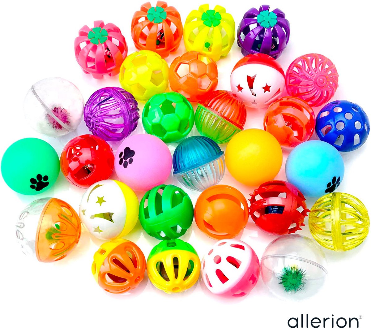 Allerion Kattenspeelgoed Balletjes Set – Katten Speeltjes Intelligentie - 42-delig –... | bol.com