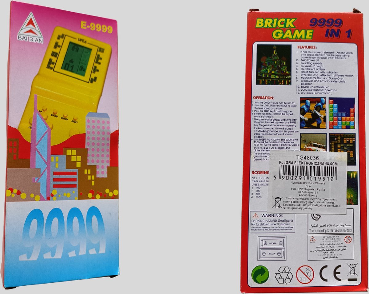 Brickgame Handheld Spelcomputer - Tetris - Classic game - Retro spel ...