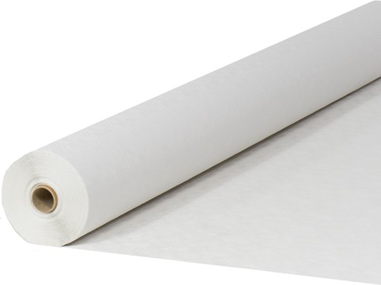 Damast papier tafelrol wit 1,20x100m | bol