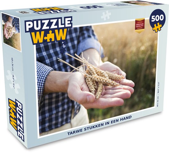 Puzzel Tarwe stukken in een hand - Legpuzzel - Puzzel 500 stukjes | bol