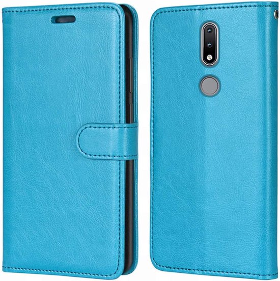 Bookcase Geschikt voor: Nokia 2.4 Turquoise - portemonnee hoesje - ZT ...