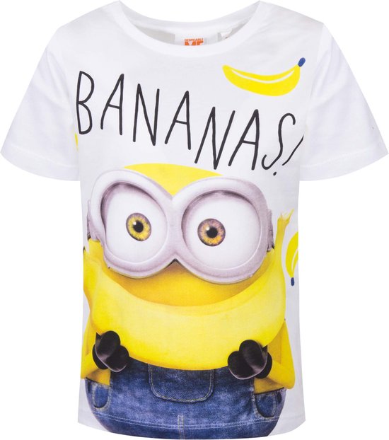 Minions T-shirt - Minion Bananas - Maat 110/116 (6 jaar) | bol.com