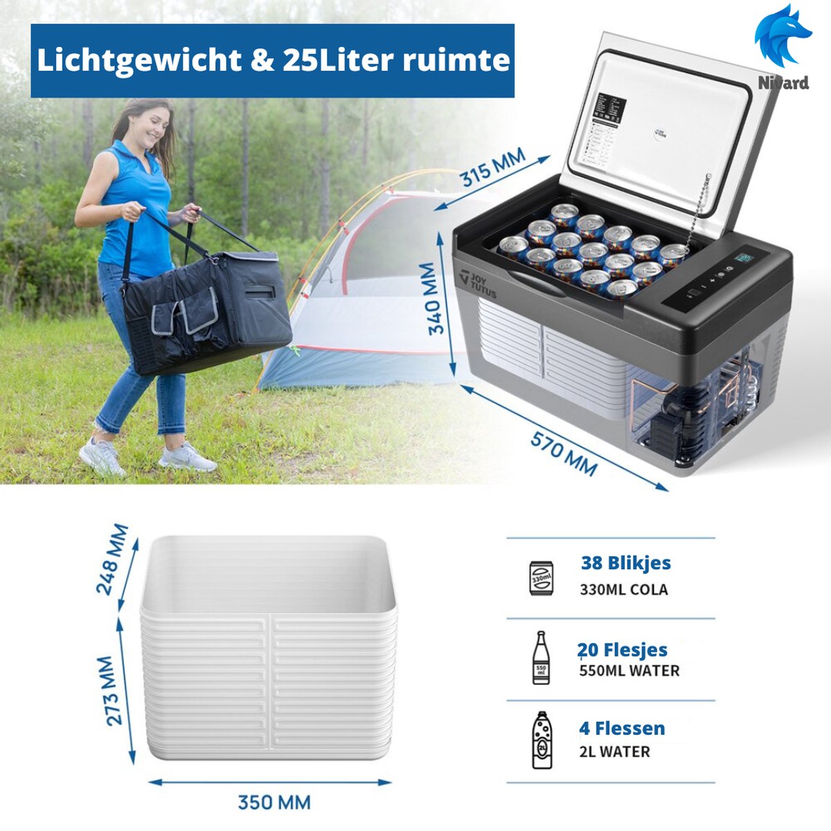 Nivard Koelbox - Koelbox Elektrisch - Koelbox Elektrisch 12v 230 Volt - Koelbox 12v -... | bol.com