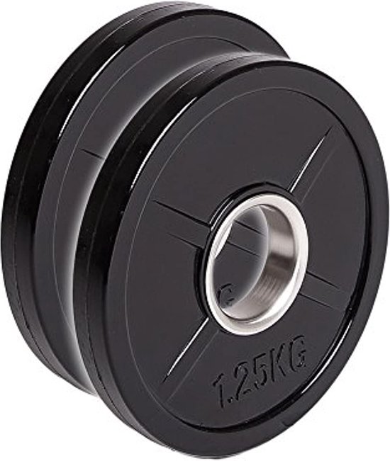 Happygetfit - Sport Olympische schijven met rubber bekleed, 1 paar ...