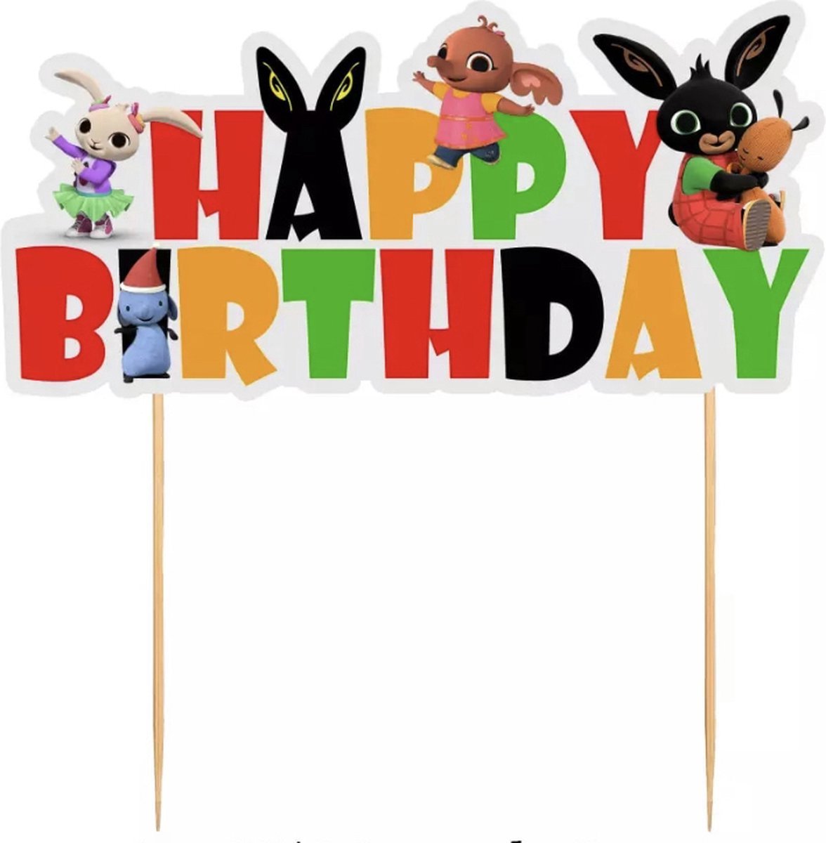 Bing Taart Decoratie - Taart Topper Happy Birthday - Taart Versiering ...