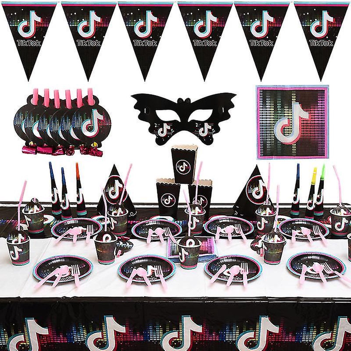 Tik Tok - Party set 126-delig | TIK TOK verjaardagsfeestset,... | bol.com