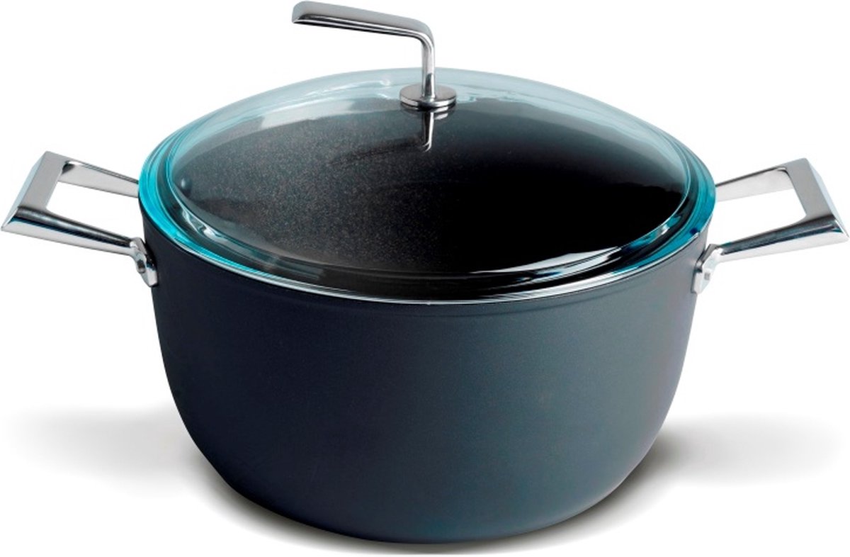Vista kookpan soep pan 24cm/5 liter met PYREX glasdeksel – Zwart - ook ...