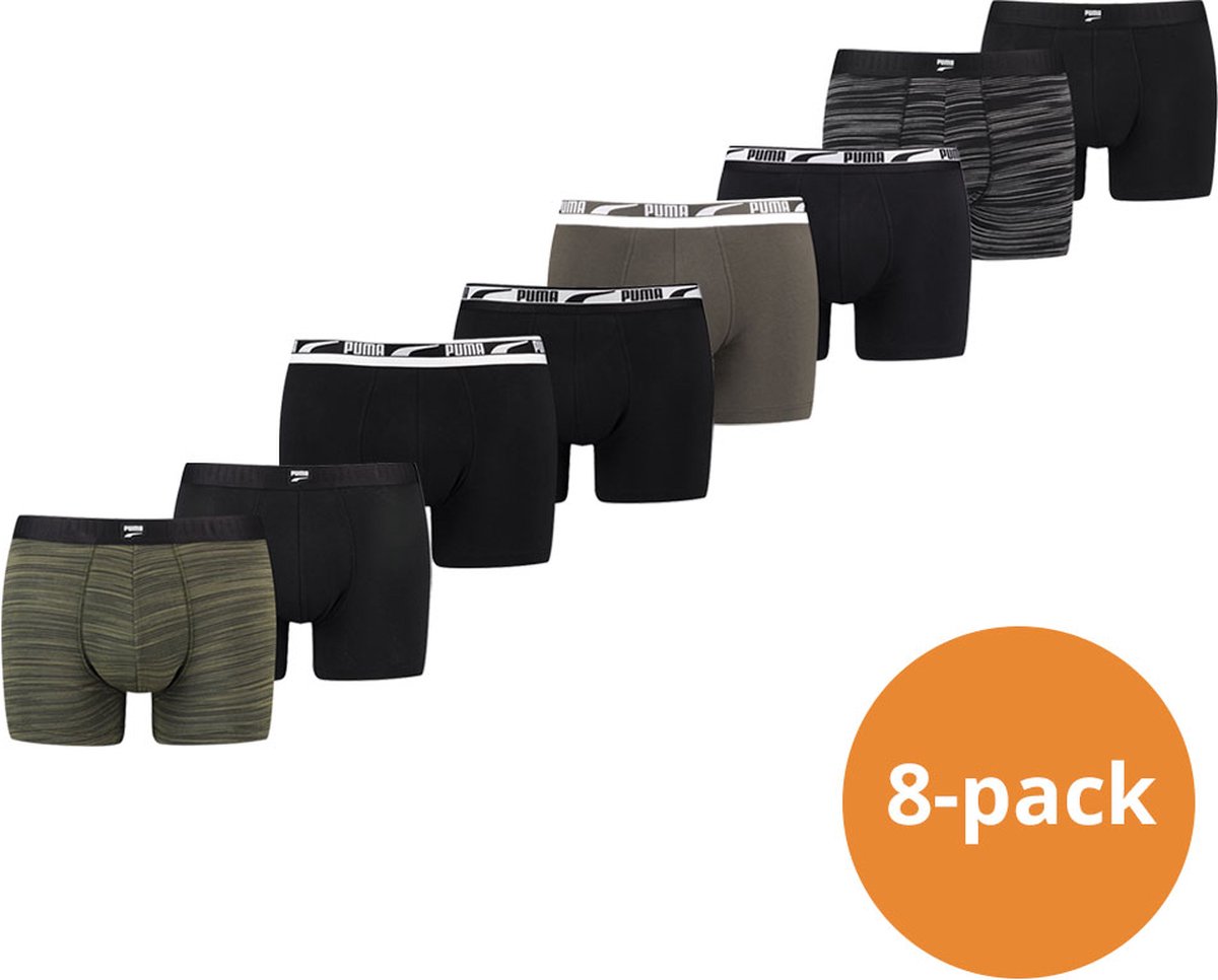 Puma Boxershorts Forest Night / Black Combo - 8-pack heren boxers ...