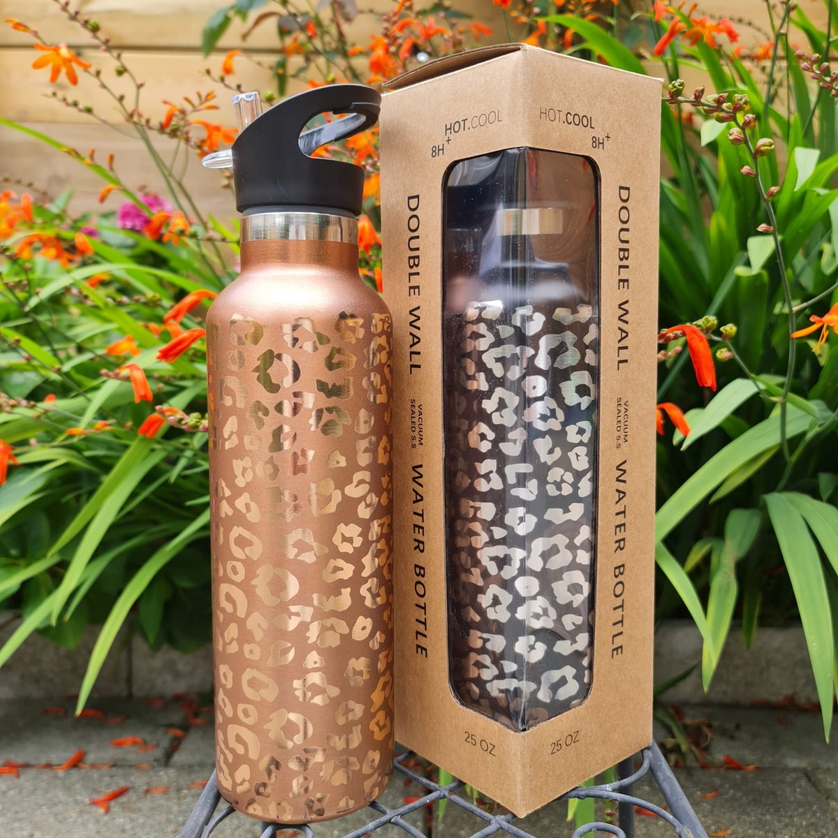 XL RVS geïsoleerd 750ml water fles drinkbeker stainless steel modern ...