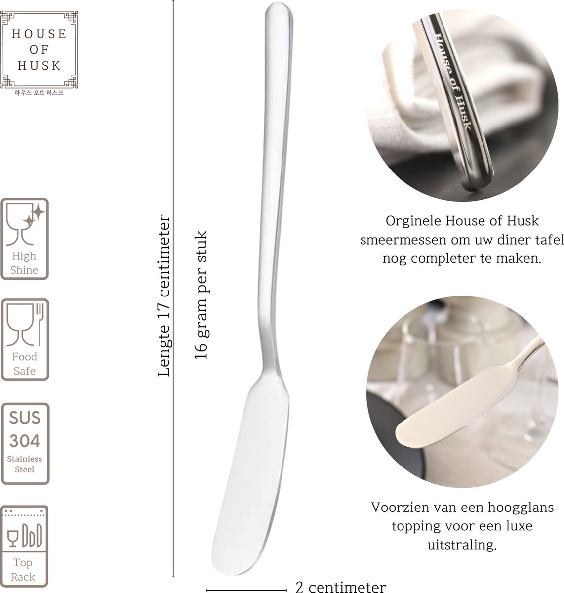 House of Husk Botermesjes Set - Zilver - RVS - Botermes - Smeermessen ...