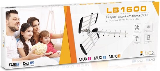 Libox Antena kierunkowa 16-el. pasywna DVB-T Z FILTREM LTE LB1600 tv-antenne Buiten 18 dB | bol